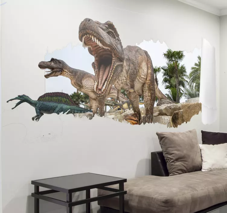 3d jurassic park wall decor - Tenstickers